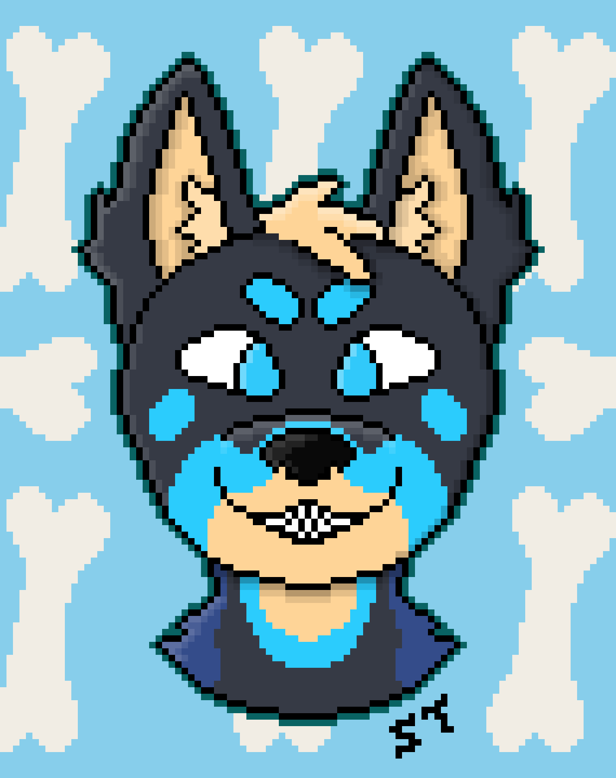 Pixilart - Indigo face by SchrodingersTea