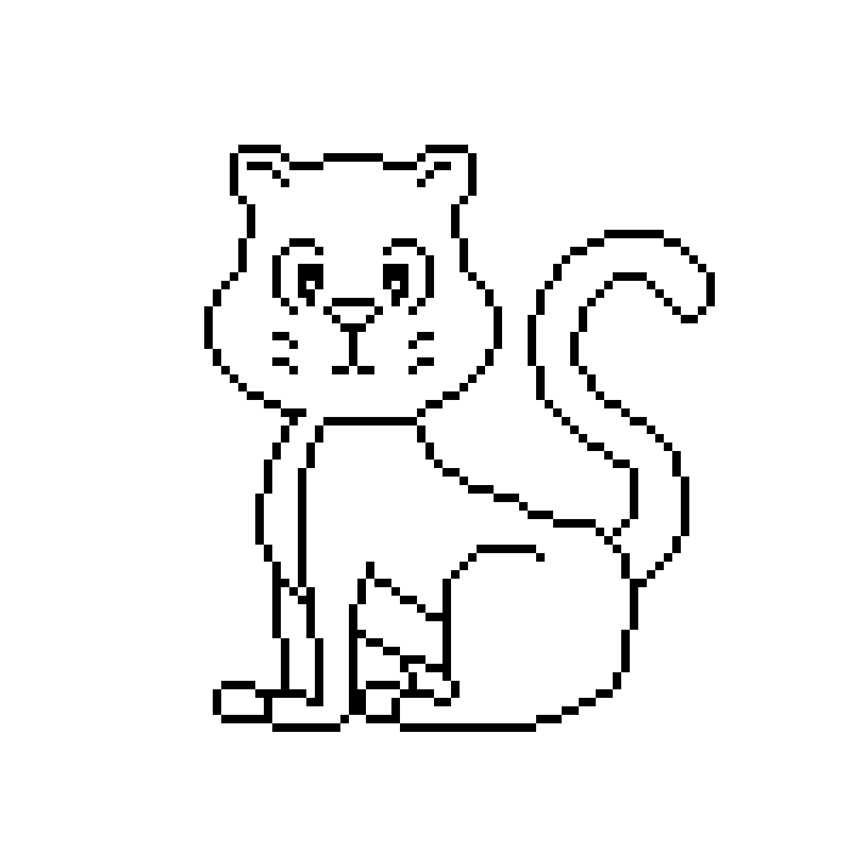 Editing Cat Looking - Free online pixel art drawing tool - Pixilart