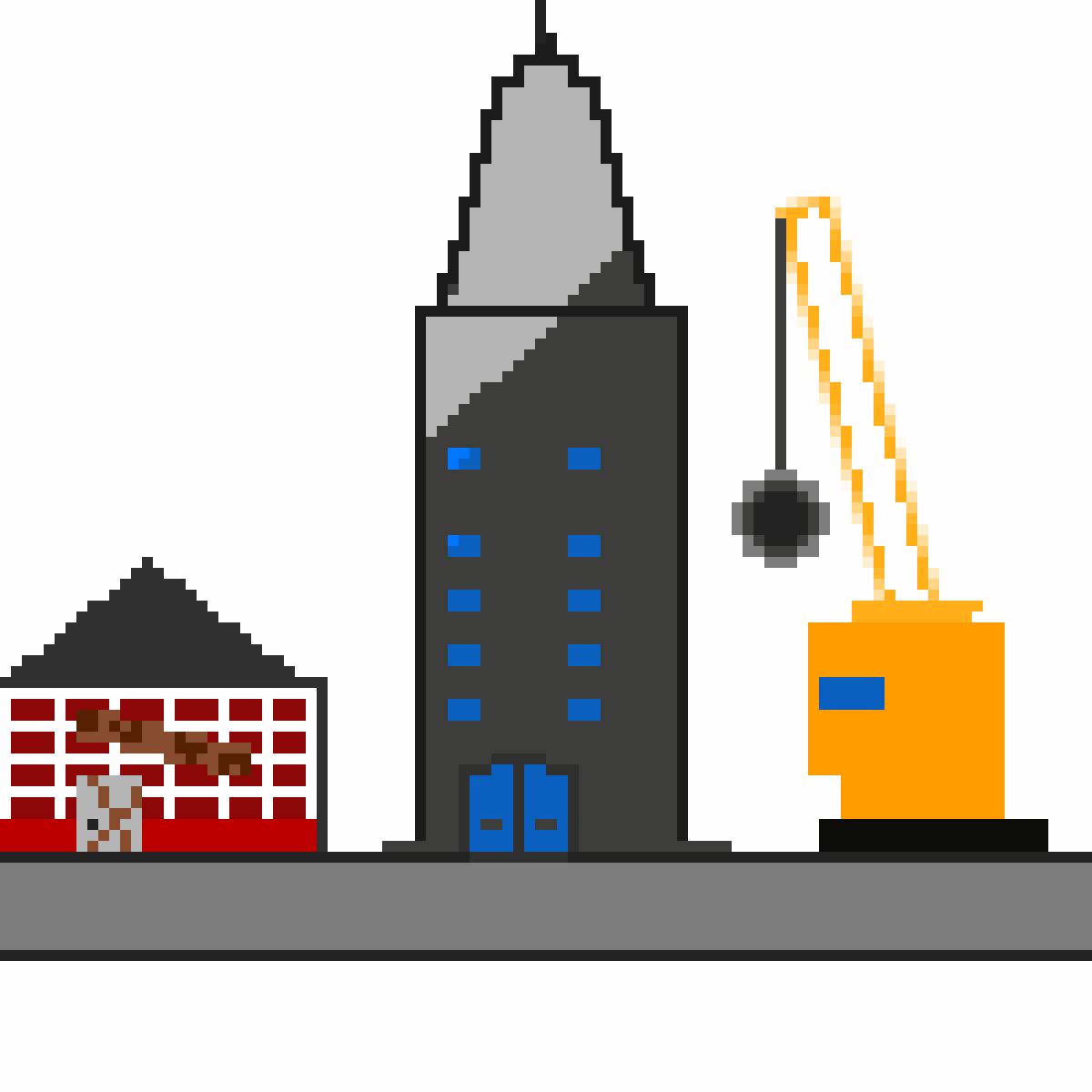 Pixilart - Demolition of office gone wrong... by boneman