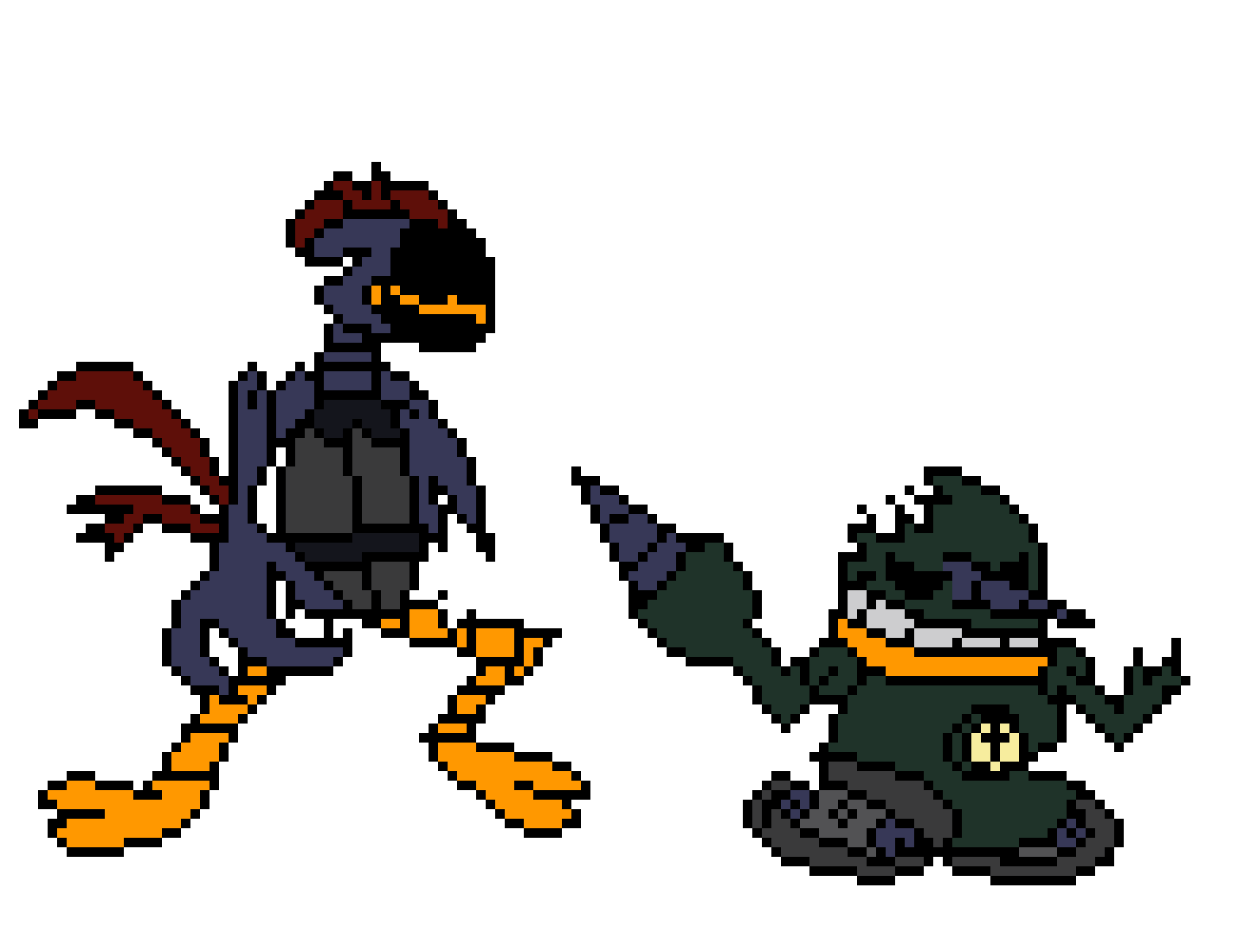 Pixilart - scratch and grounder if they were souls by BlueboxDude