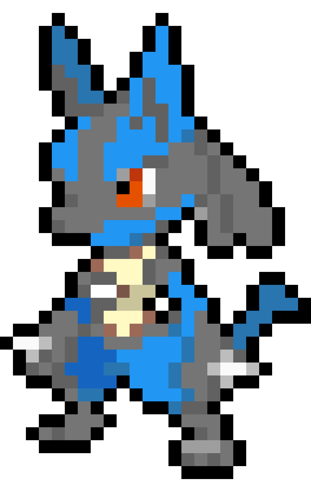 Pixilart - Lucario by G-Max-Grimsnarl