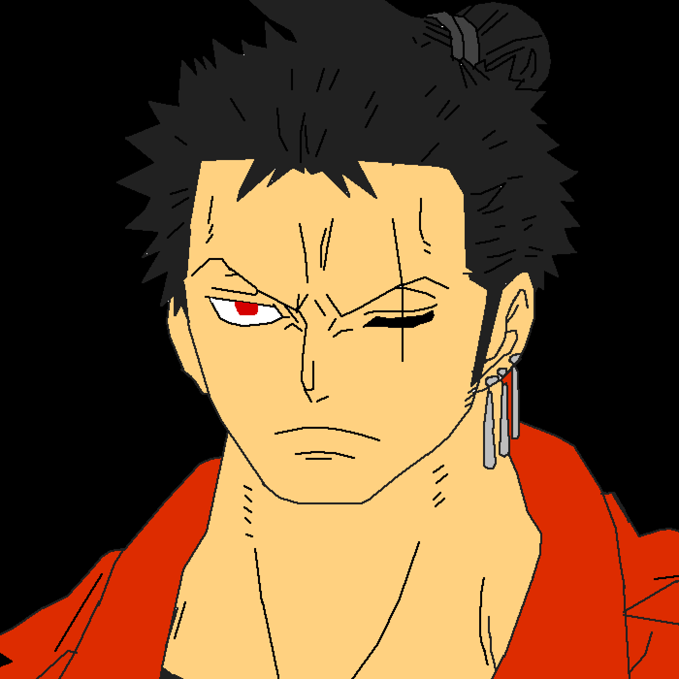 Pixilart - Roronoa Zoro Base(XKiroVortexX) as In Zoro style… by XKajiSanX