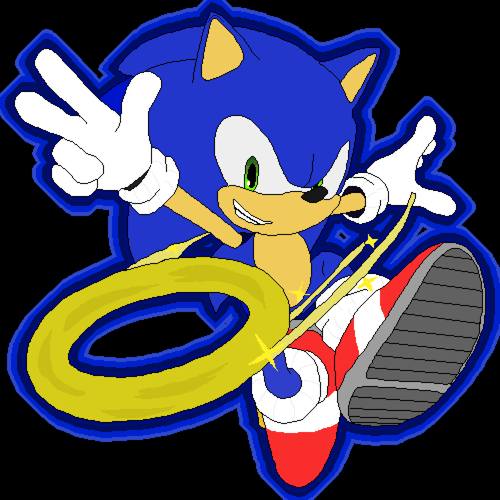 Pixilart - sonic by sparklypupply
