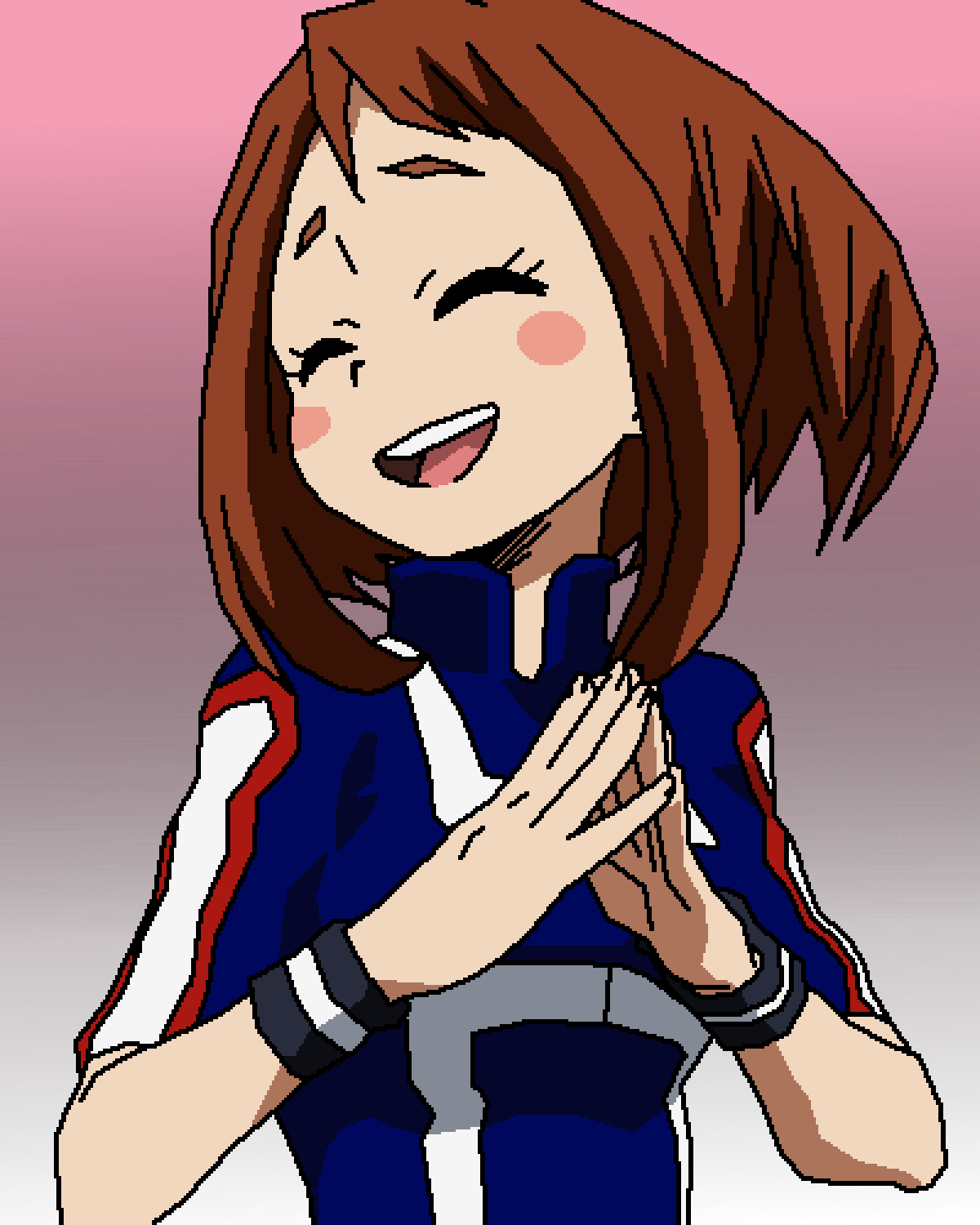 Pixilart - Ochako Uraraka by Yuki-Hoshiko