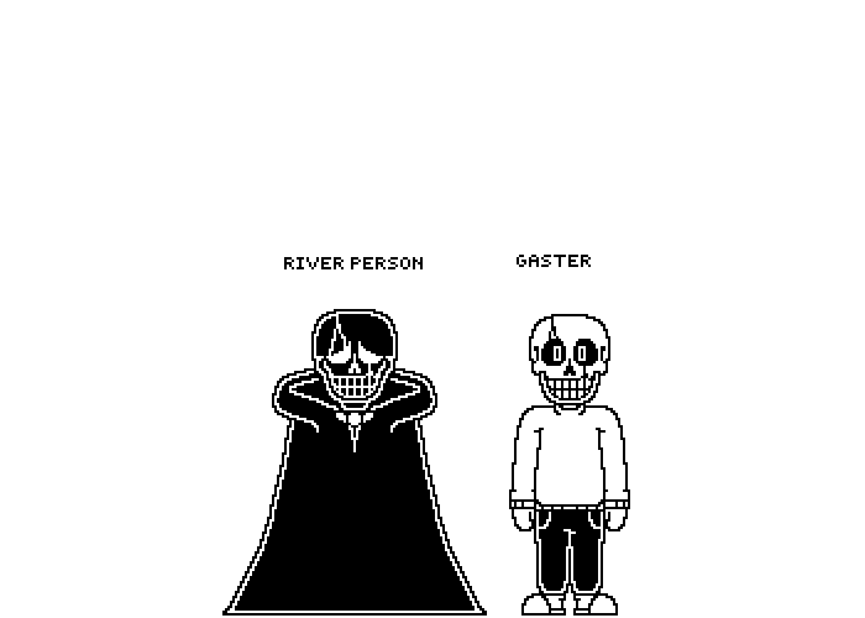 Pixilart - Swapped Suffering Gaster and River Person by Good-Username