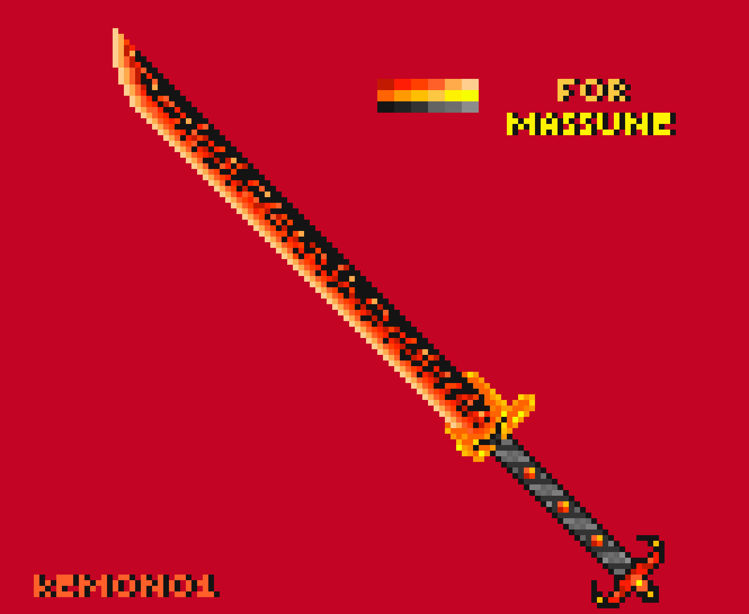 Pixilart - The Fire Sword by Itou-Yoshikazu