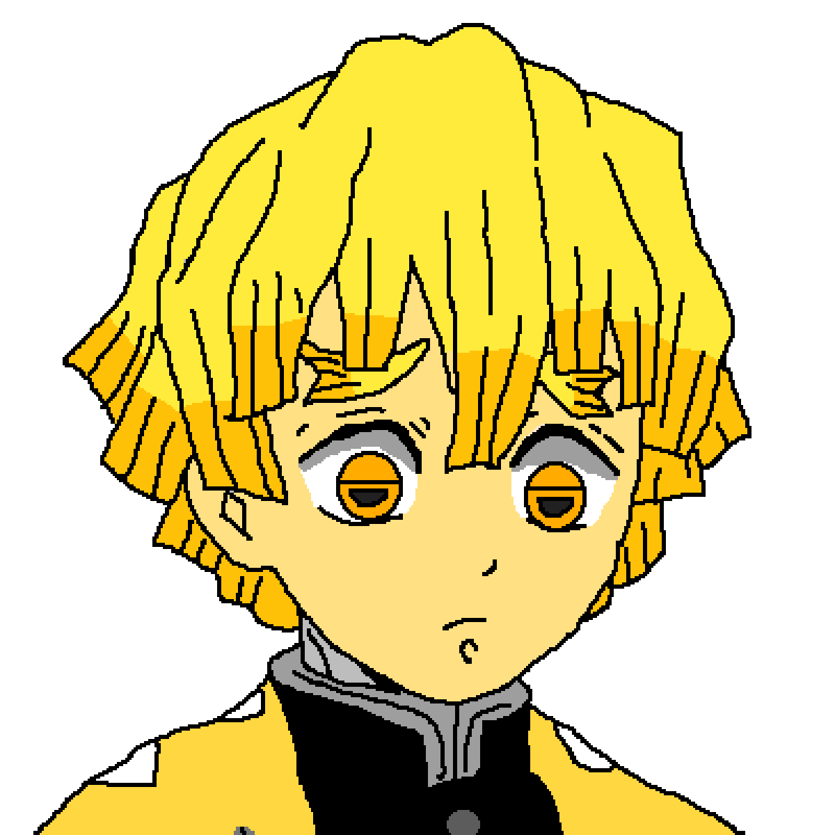 Pixilart - Zenitsu Agatsuma Base by narutooo