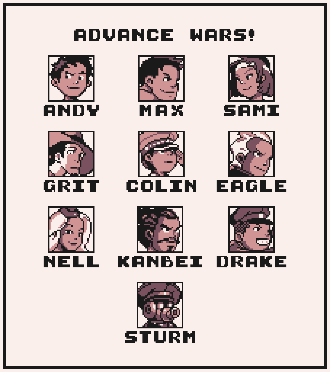Pixilart - Advance Wars GB Portraits by Doduodrio