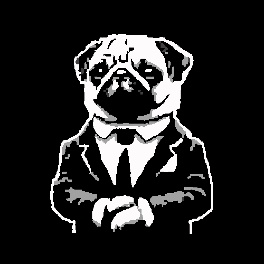 Pixilart - Business Pug by xW31rd0x