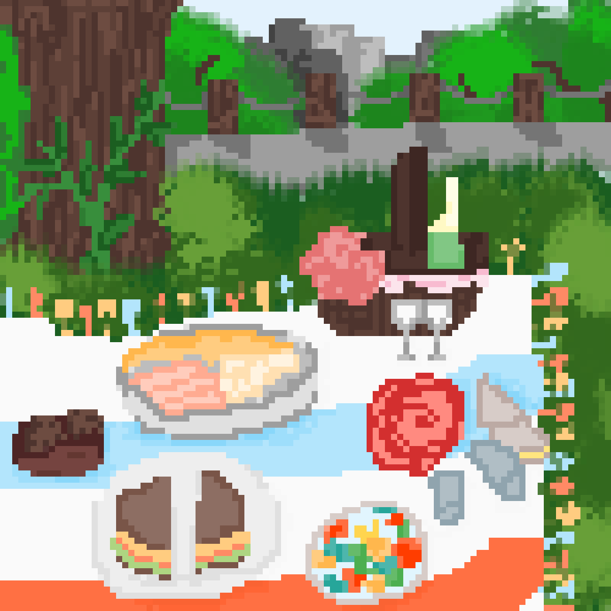 Pixilart - Picnic by Slayday
