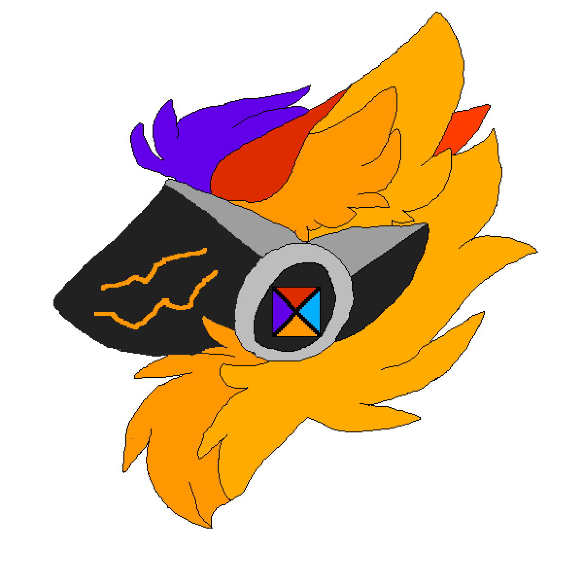 Pixilart - cubic the protogen by Chris-oc