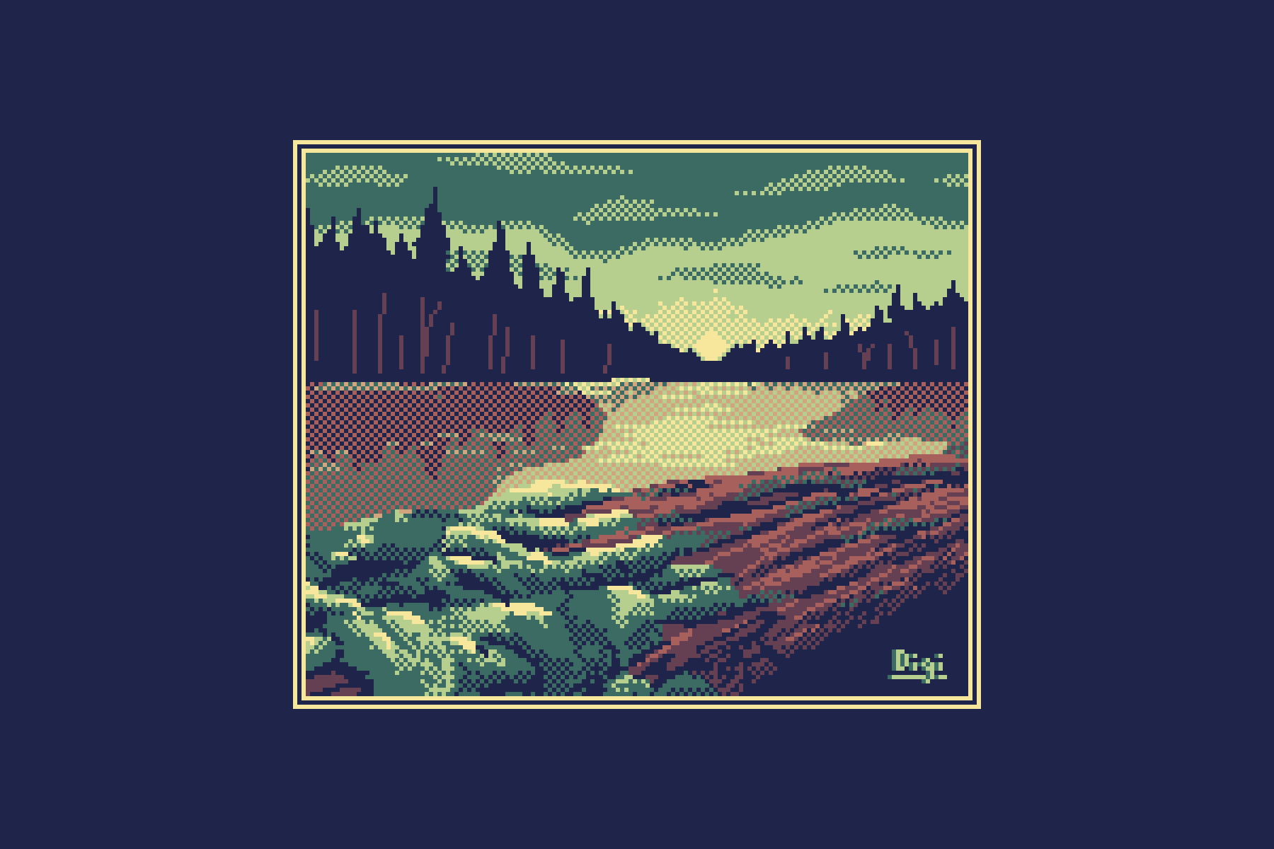 Pixilart - Mossy Log in a Swamp by Digitress