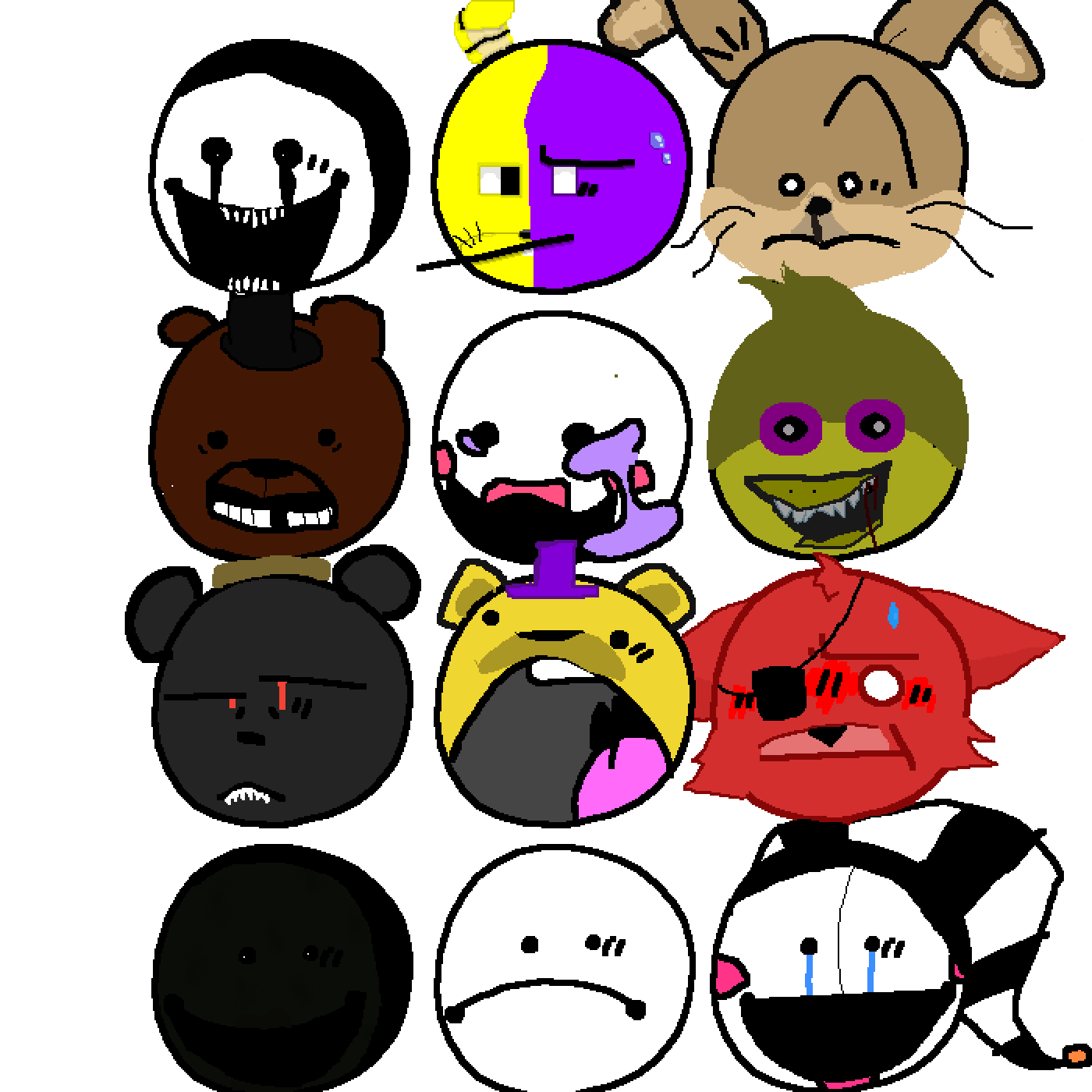 Editing add a fnaf face!!!!!!!! (Fredbear is my drawing) - Free online ...