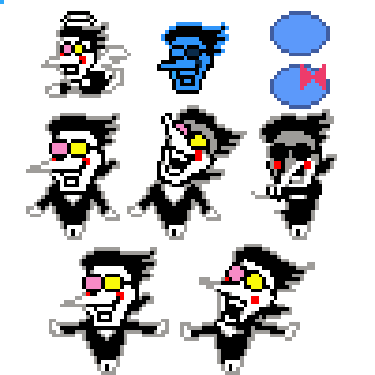 Editing Main Spamton Sprites (one to one) - Free online pixel art ...