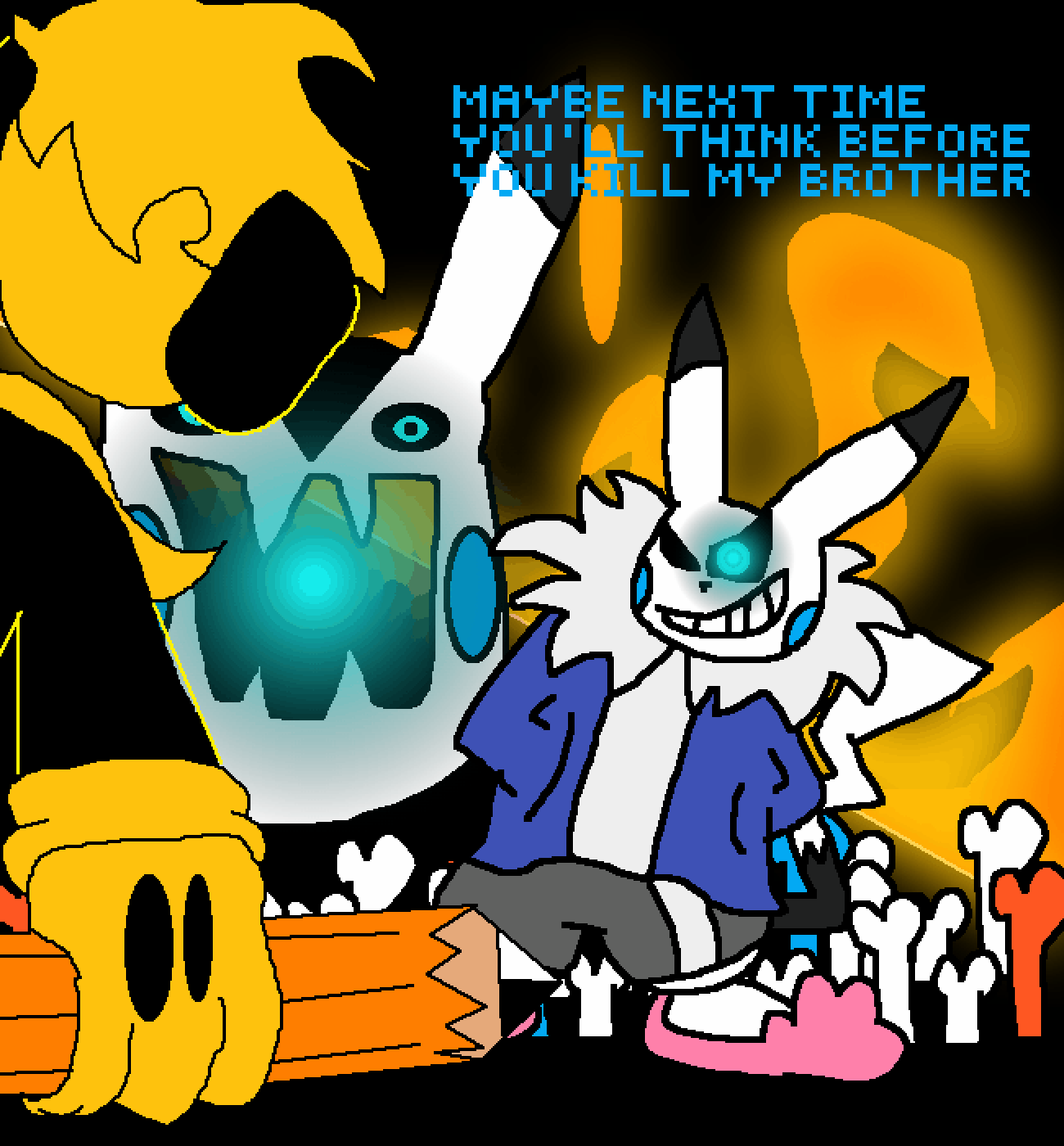 Pixilart - Fighting me colab by MemeKing69