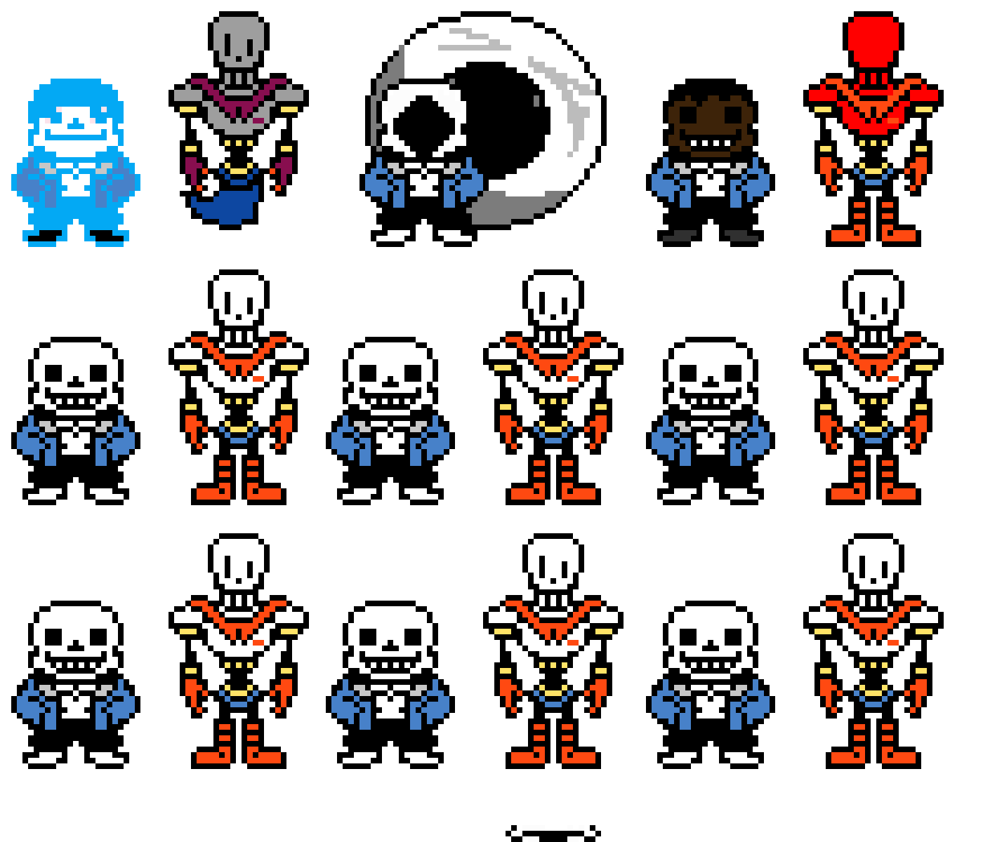 Pixilart - Make a Sans & Papyrus by Lloydtheteen