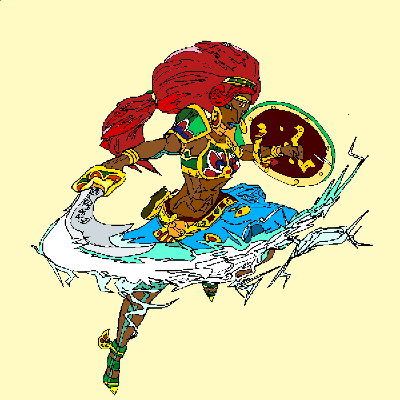 Pixilart - Gerudo Champion Urbosa - Legend of Zelda AoC/BotW by koumekotake