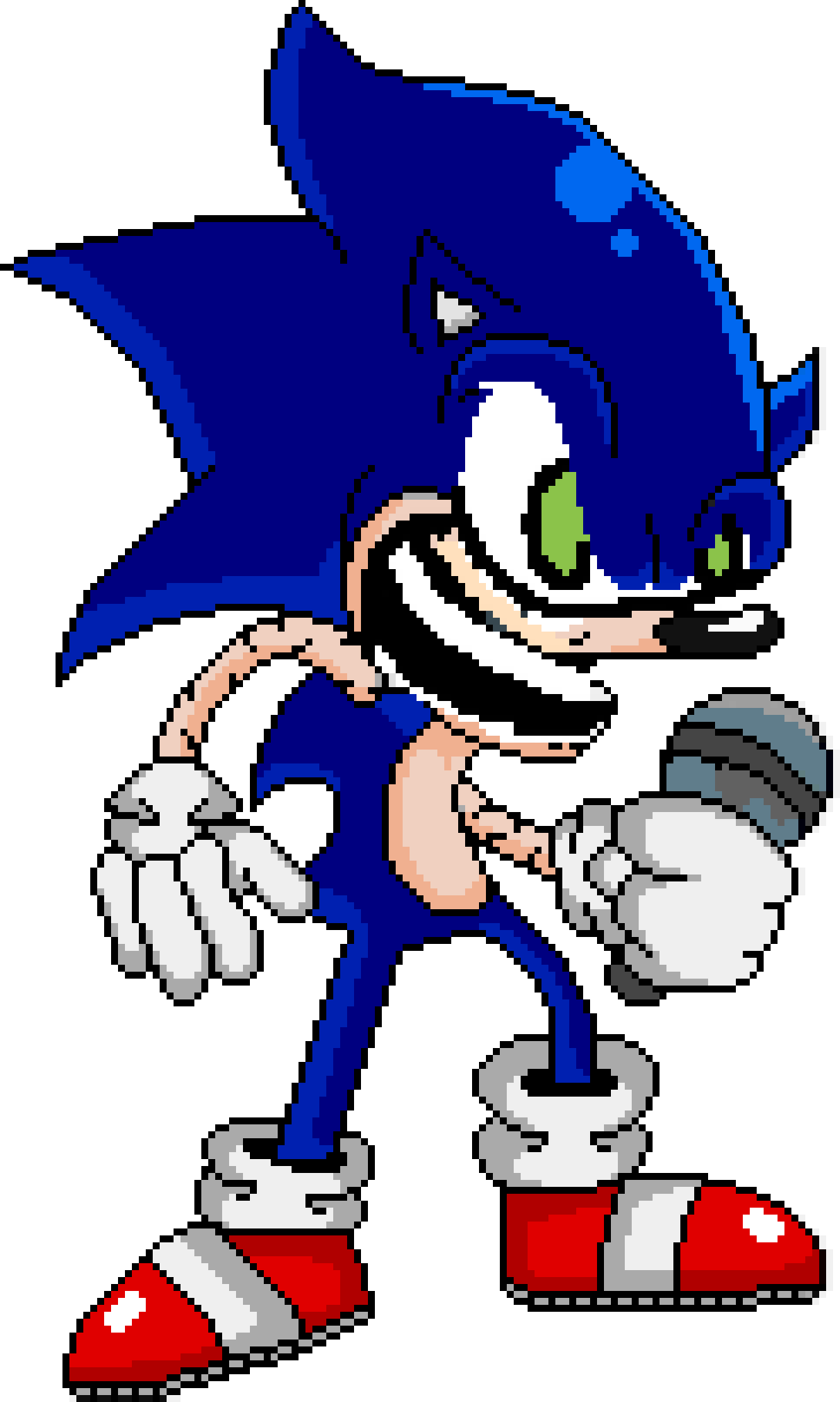 Pixilart - Sonic the hedgehog Base Down Pose by Matthew2013