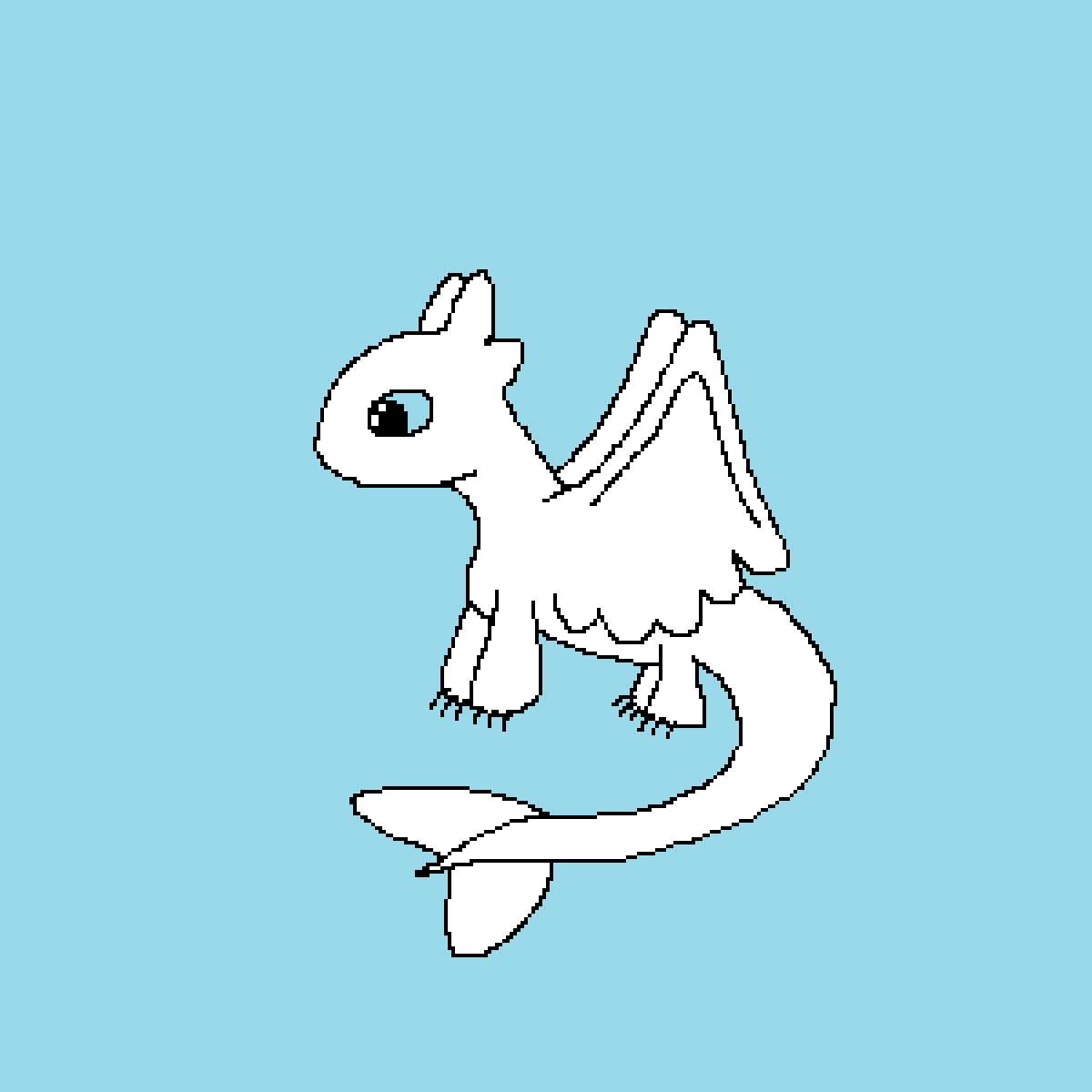 Pixilart - The Light Fury by silverypupply