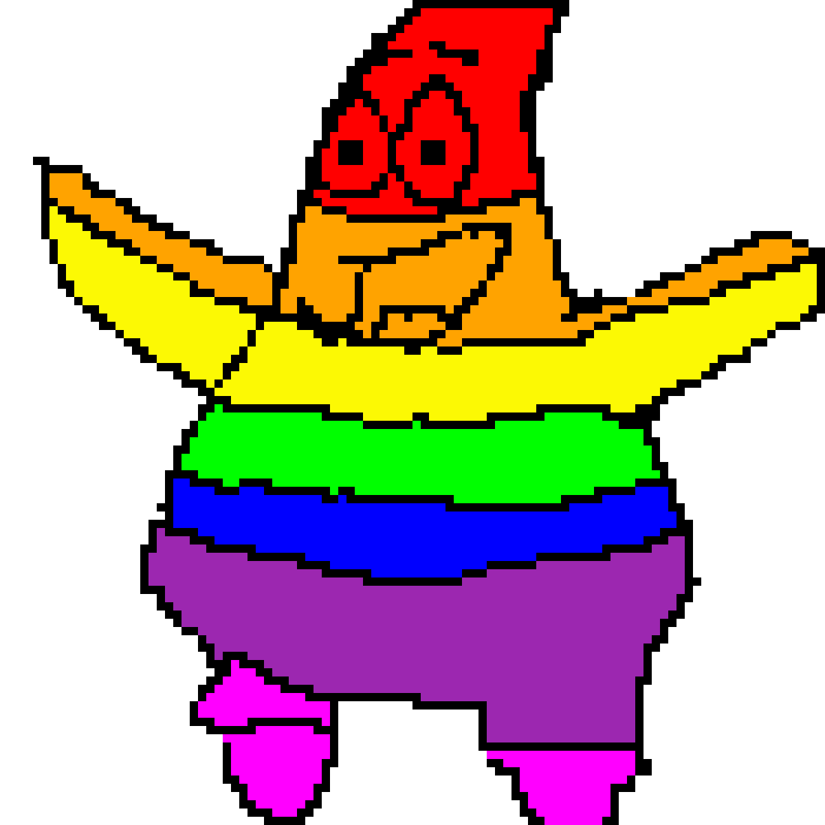 Pixilart - Le rainbow patrick by Breeeeeaad