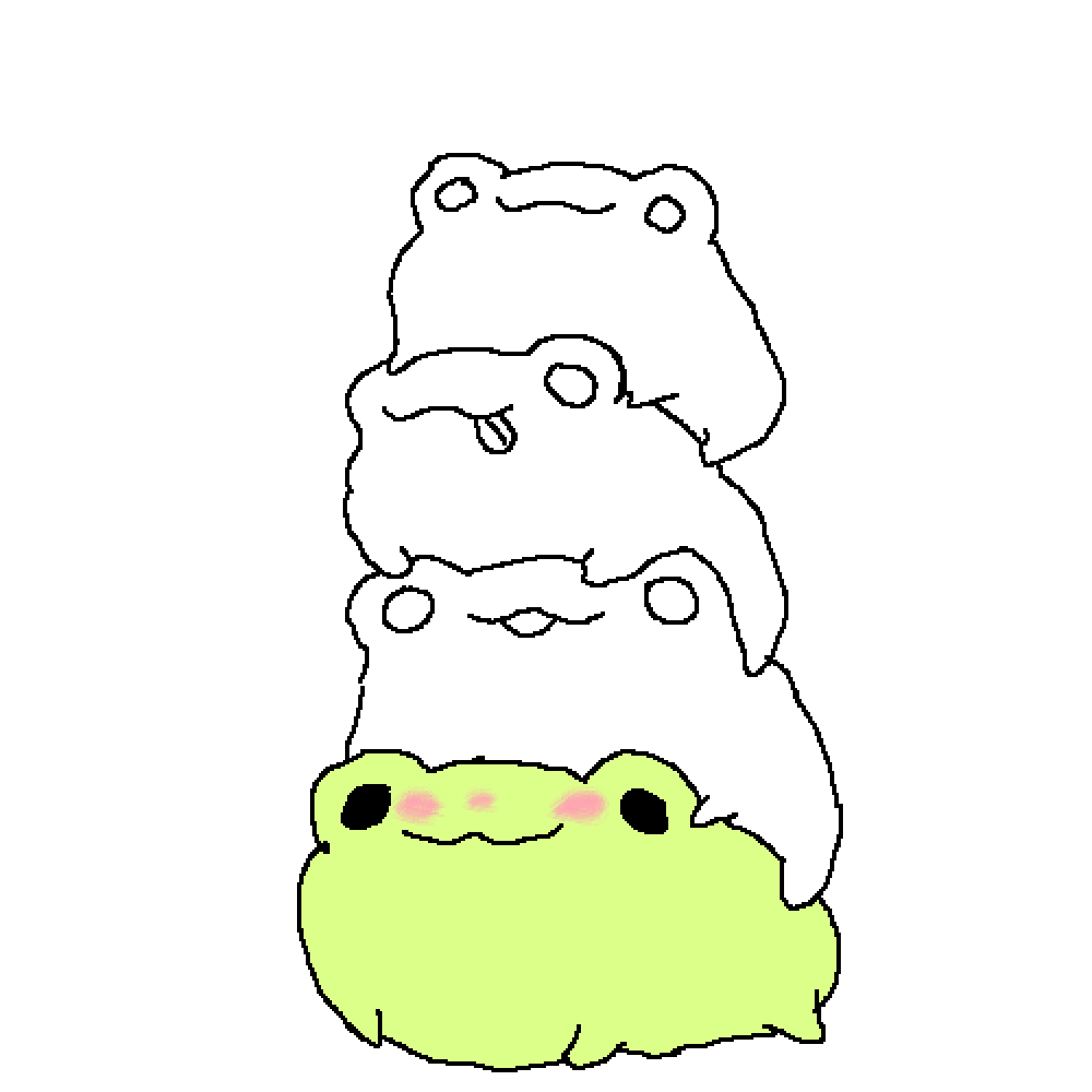 Pixilart - 4 frogs base by DiamondEyes
