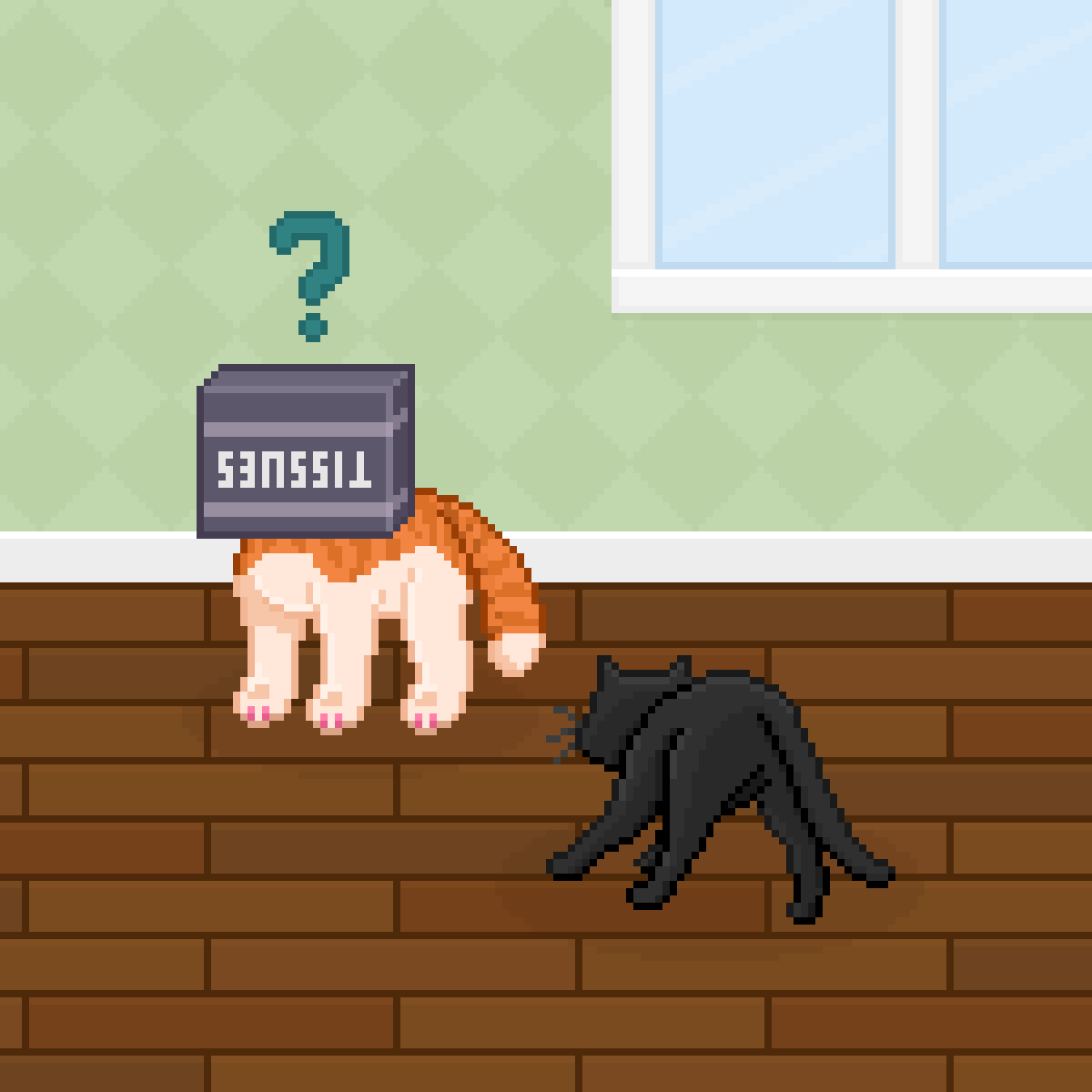 Pixilart - Two Dumb Cats by Curry-Boy