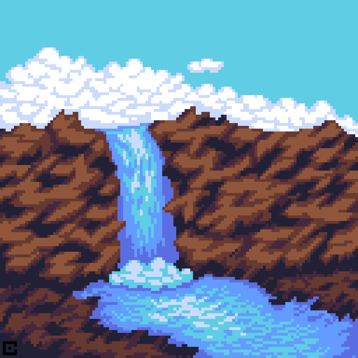Pixilart - waterfall 2 by csharp21