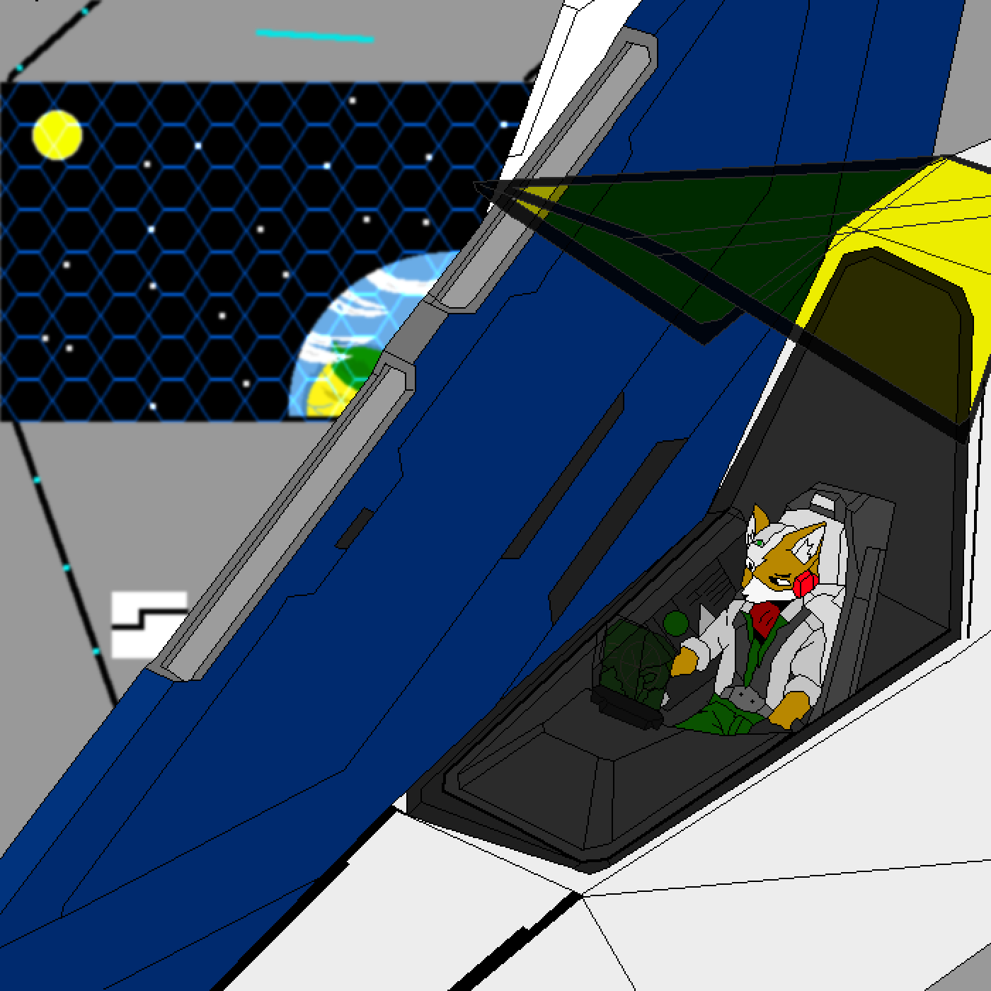 Pixilart - Adjusting Arwing Starfox by Protogen