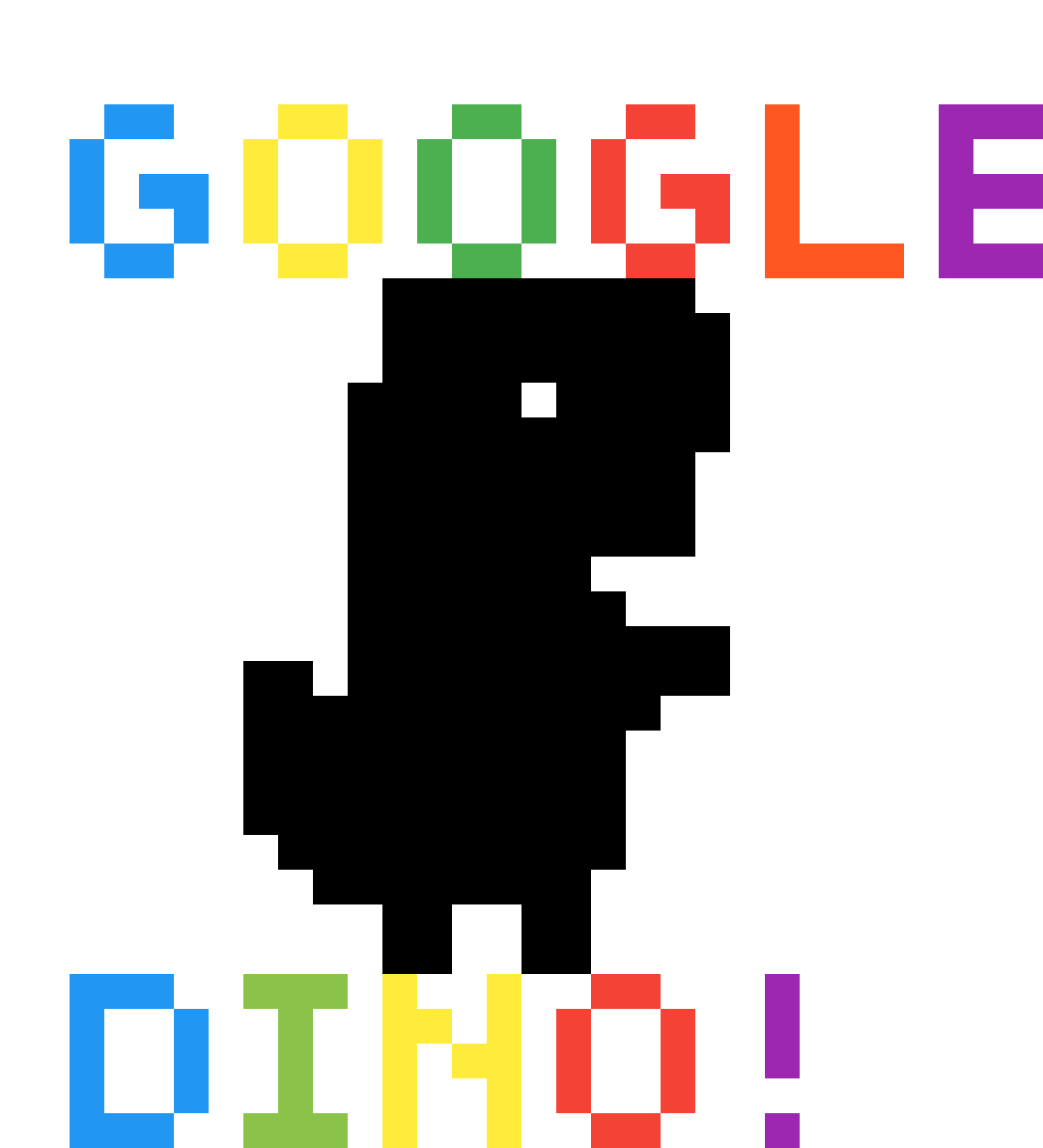 Pixilart - Google Dino! by EnderZeta