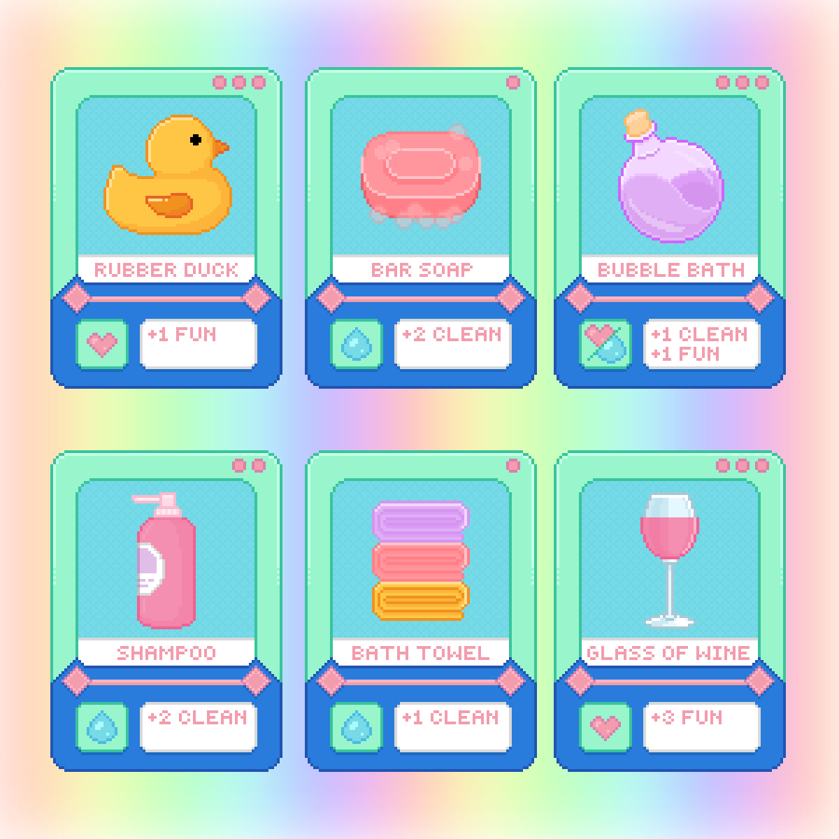 Pixilart - Bathtime Trading Cards by Curry-Boy