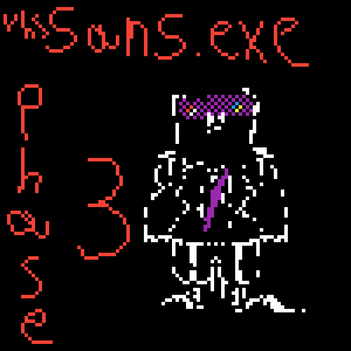 Pixilart - Vhs Sans exe Phase 3 by Dusttrust-Sans