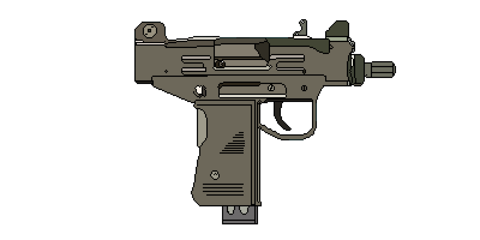 Pixilart - Picos gun (UZI) by f-22-portal-2
