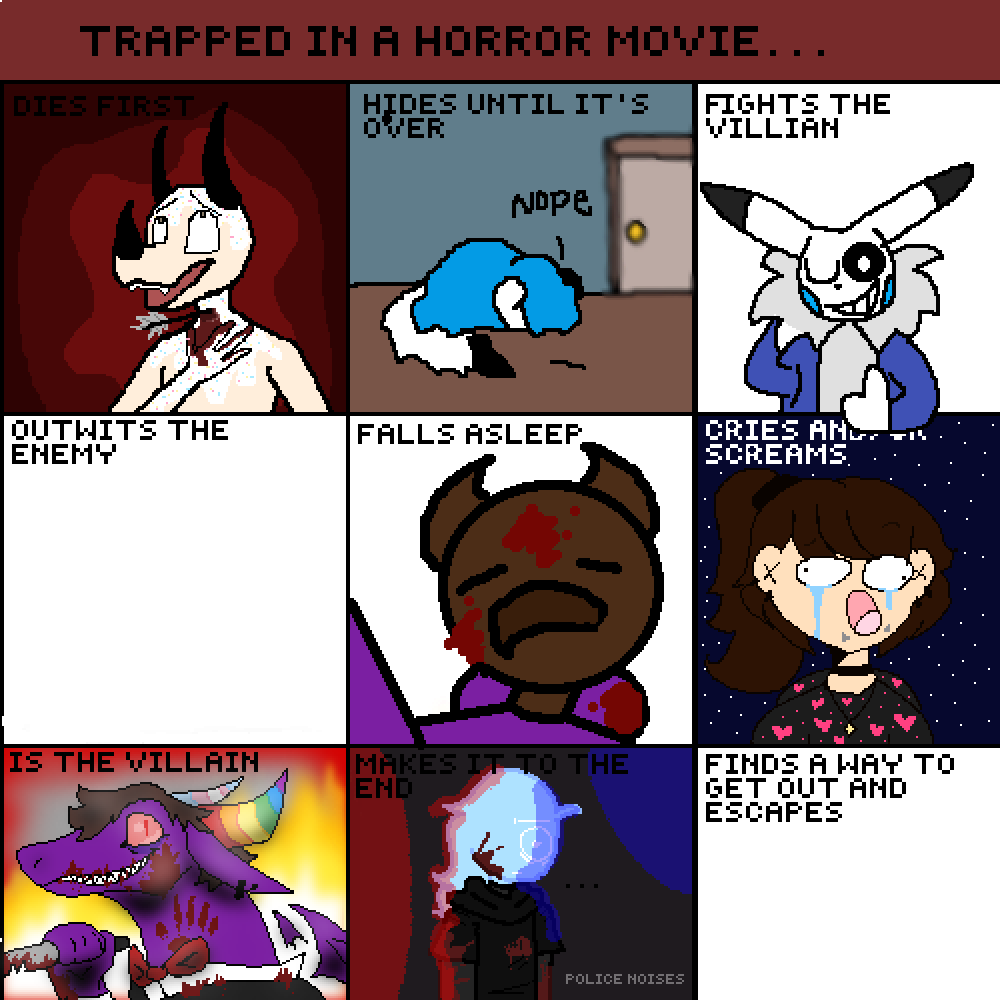 Pixilart - Horror movie collab thingy idfk by MemeKing69