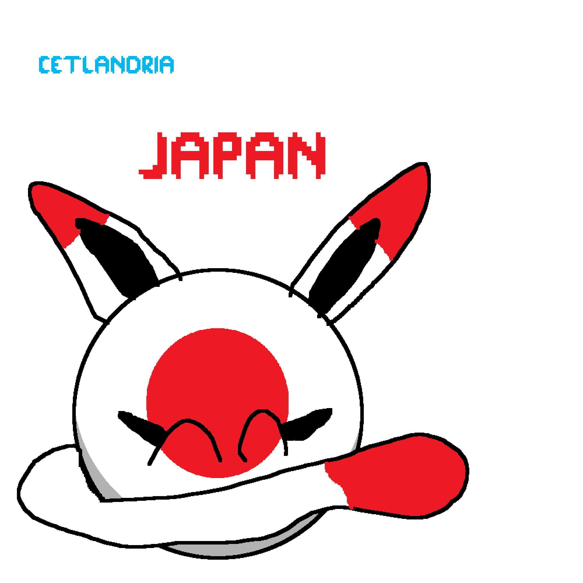Pixilart - Japan countryball by Cetlandria