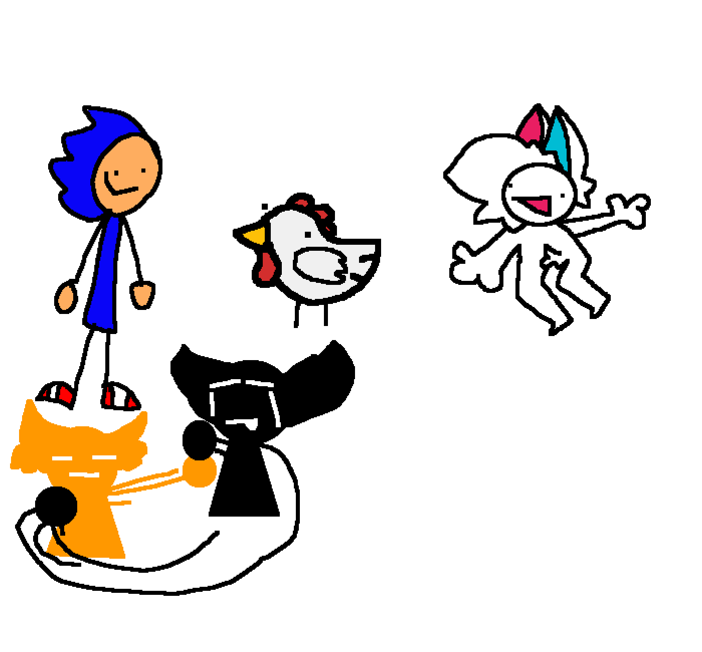 Pixilart - chikun collab by rixcaps