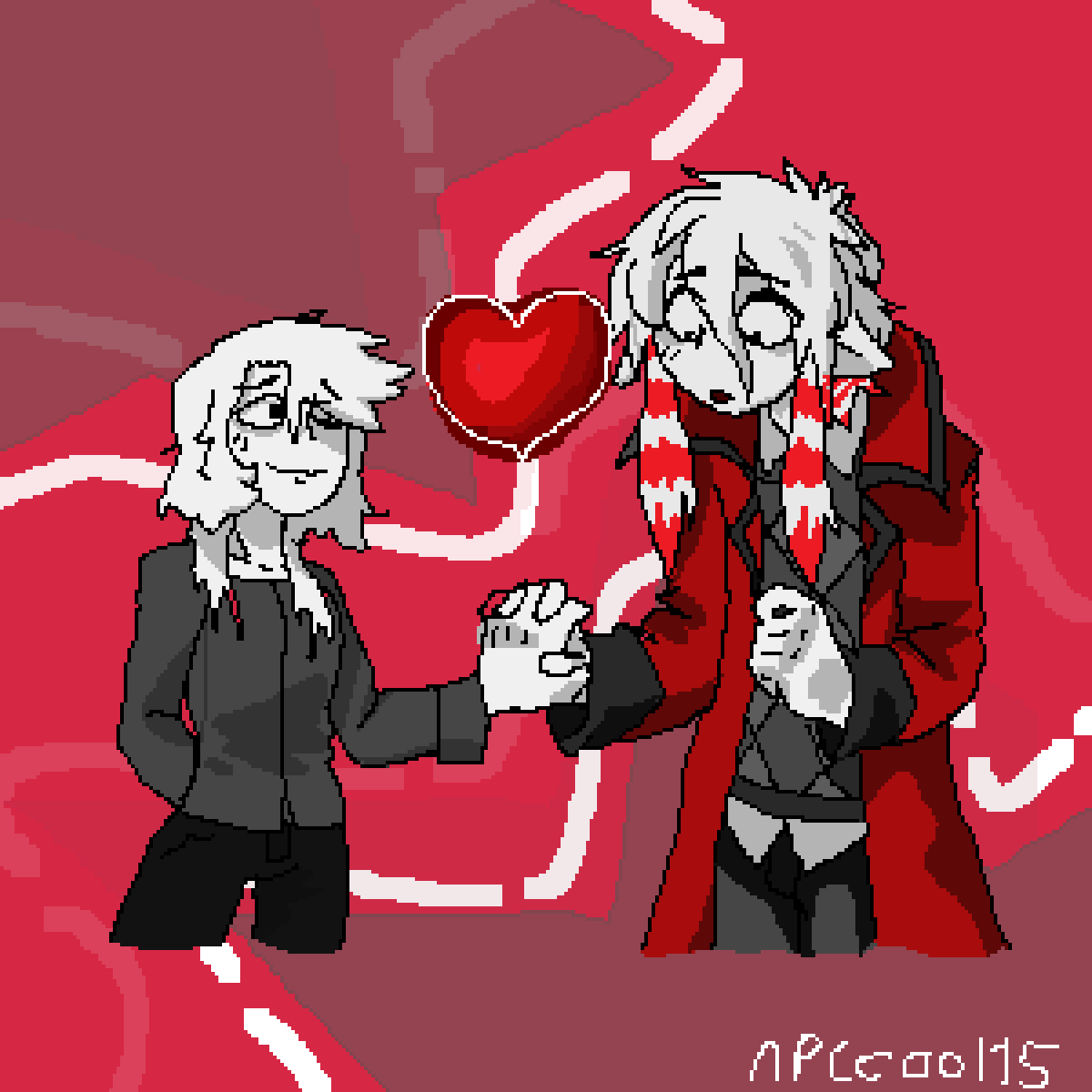 Pixilart - Damon and MC by npccool15