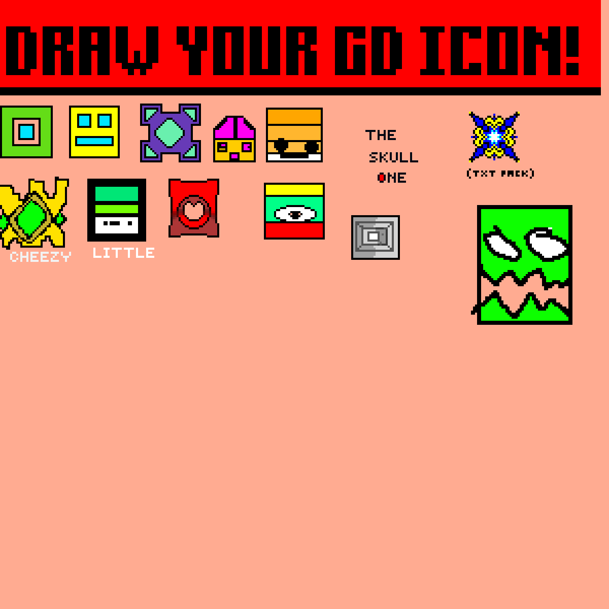 Pixilart - Draw your GD Icon! by RPGSimon