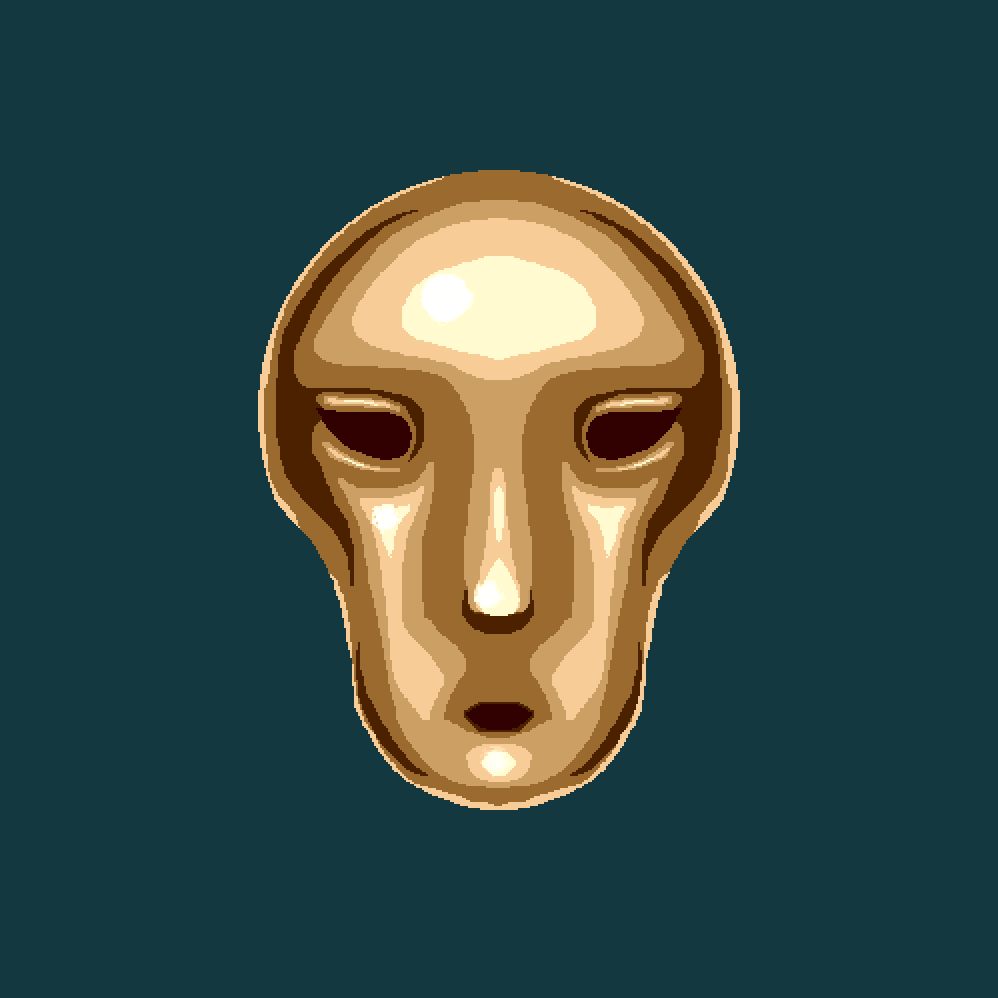 Pixilart - Brass Maranao war mask by Bingouse
