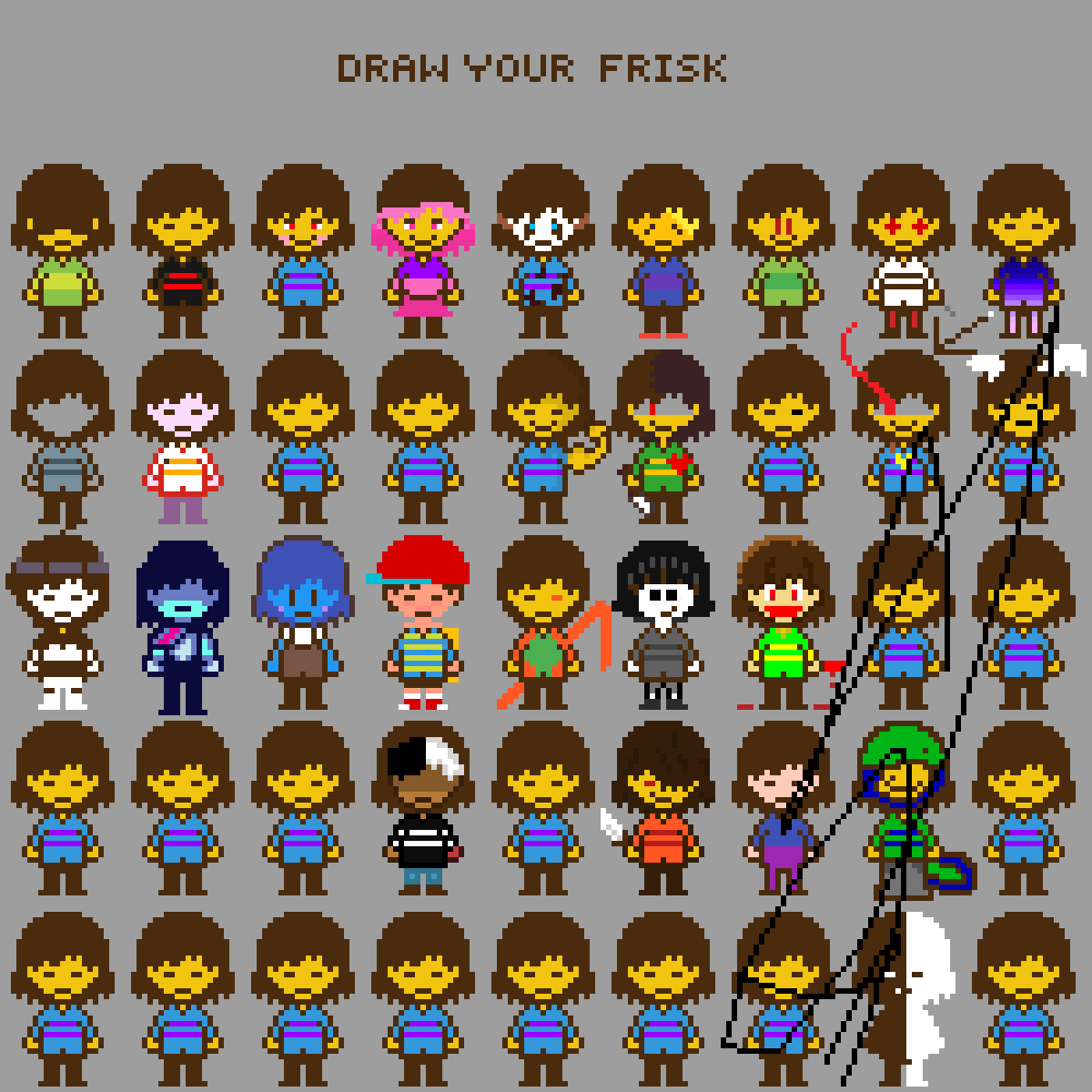 Pixilart - MAKE YOUR OWN FRISK! by kriskell121