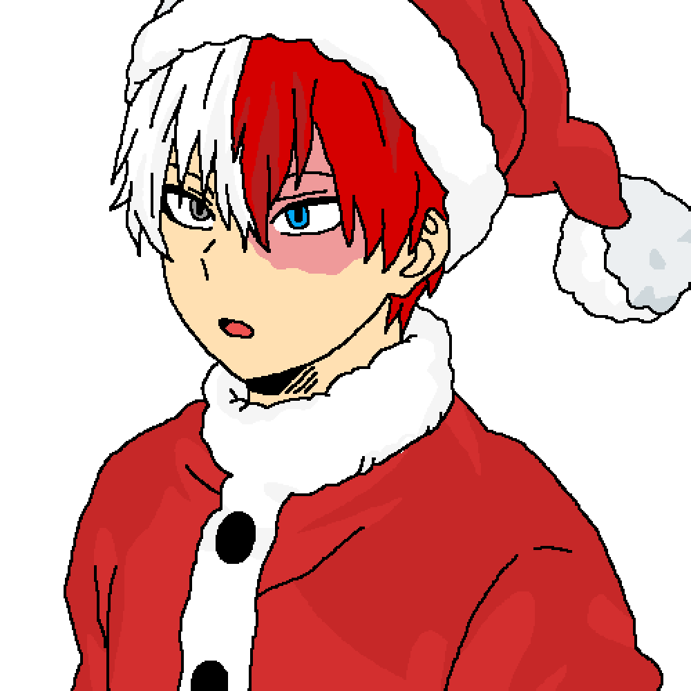 Pixilart - todoroki christmas base by AbbyFavor