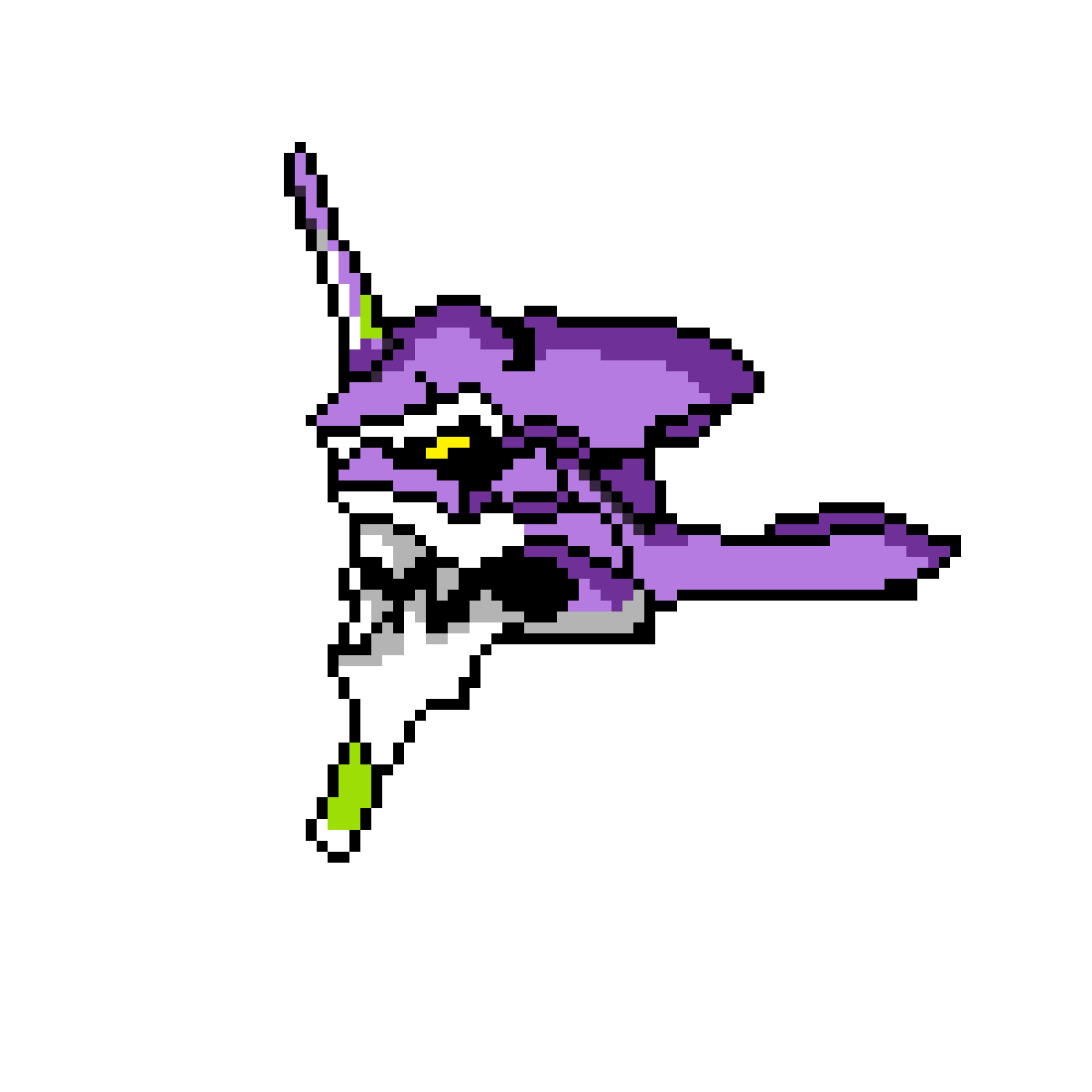 Pixilart - EVA 01 Helmet by virtualtripss