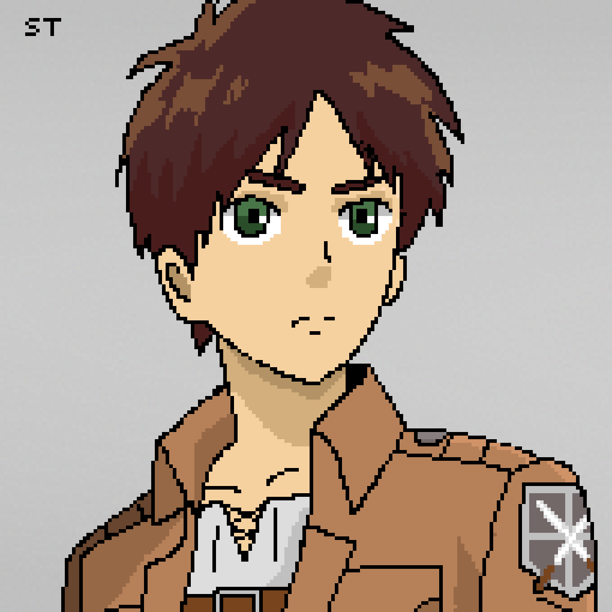 Pixilart - Eren Yeager 🔥⚔️ by Lilac0987