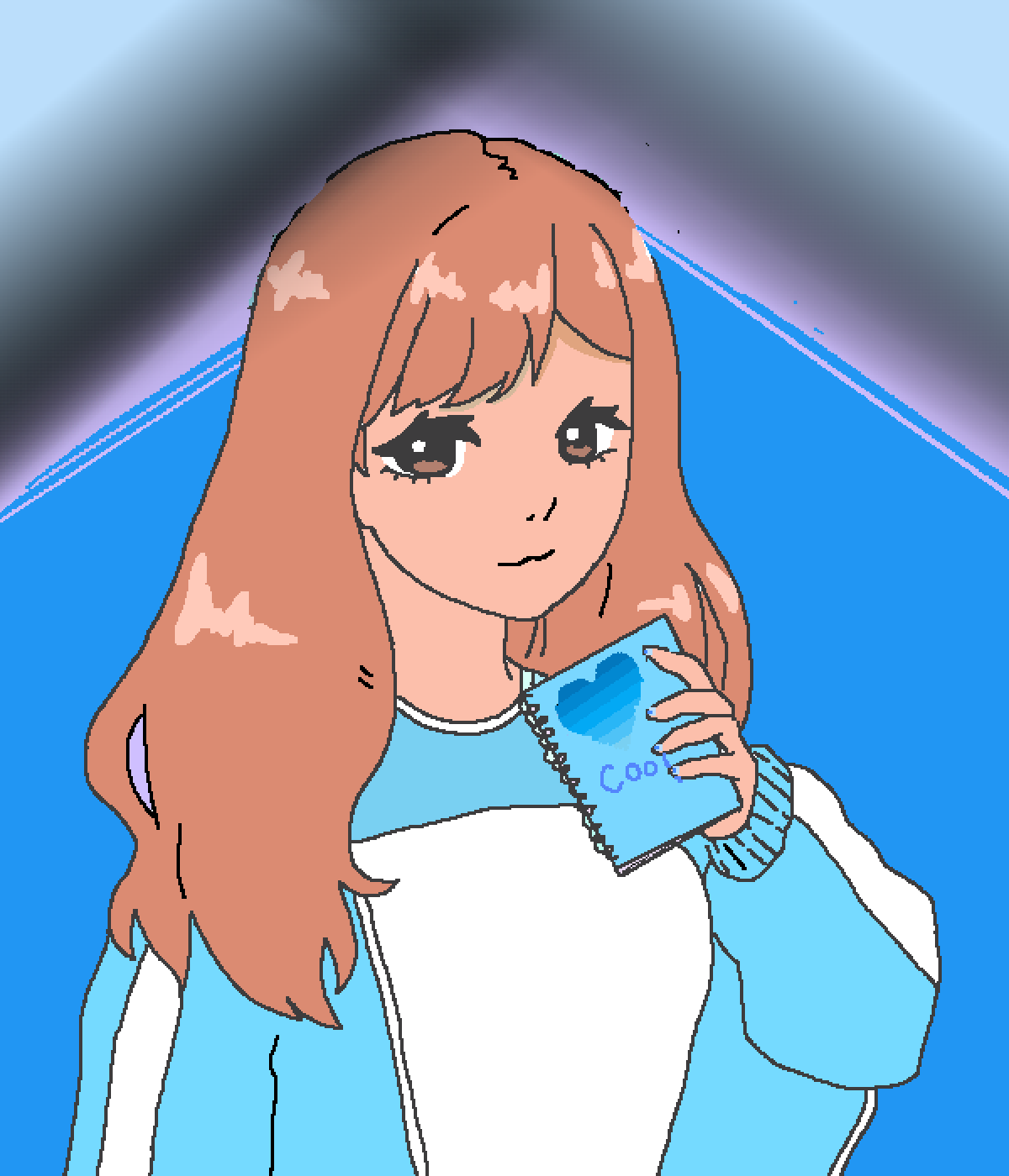 Pixilart - Blue girl OC by Slothloverfun