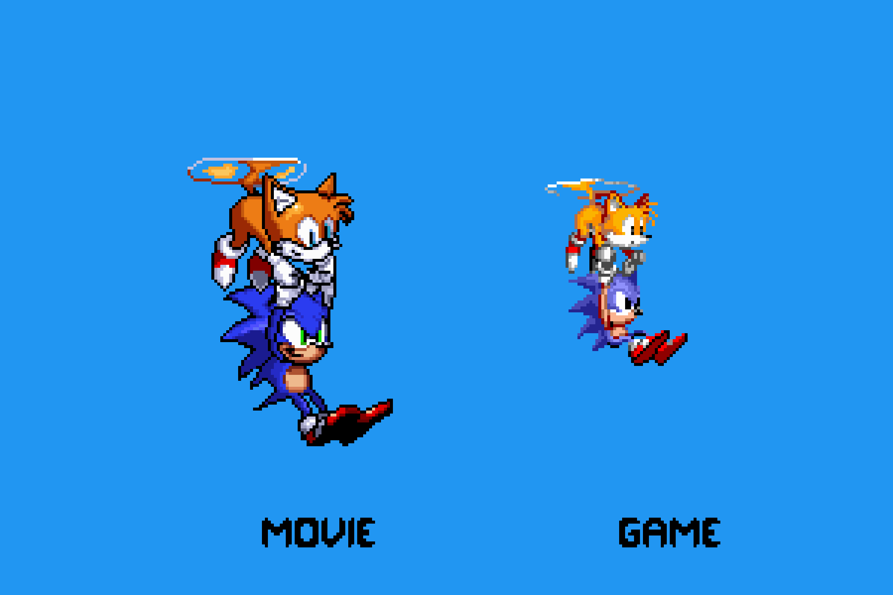 Pixilart - Sonic Flying with Tails by Jmear-Collins96