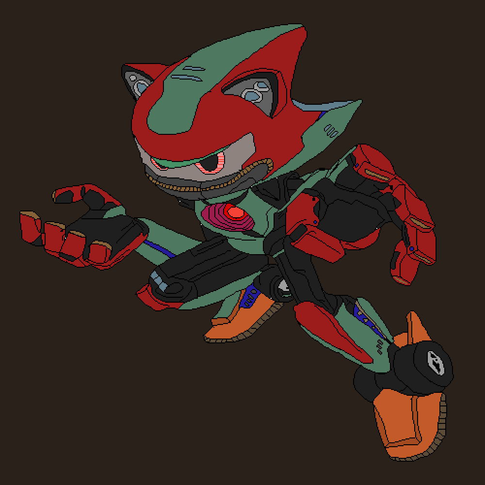 Pixilart - metal sonic by silverypupply