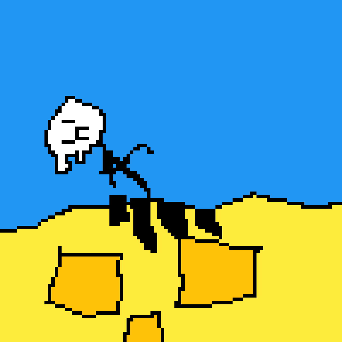 Pixilart - Melting Stickman by rorolltide