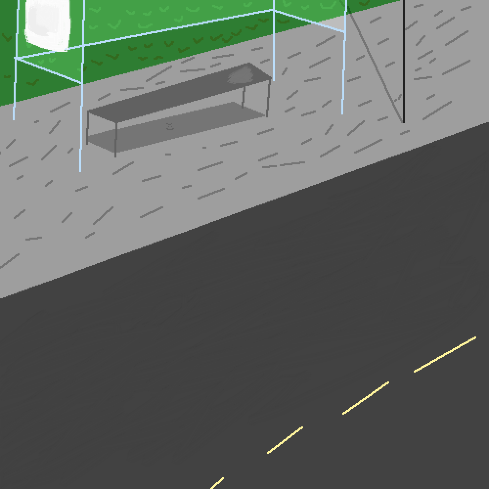 Pixilart - Lonely Bus Stop by LEMONDAKITTY