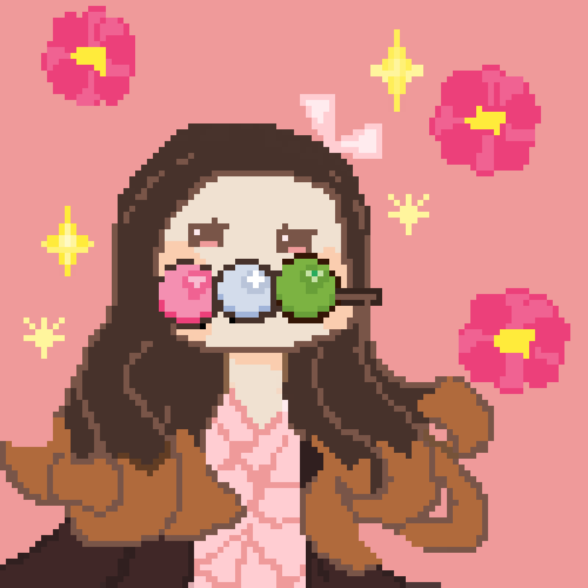 Pixilart - Nezuko by hanakobanako