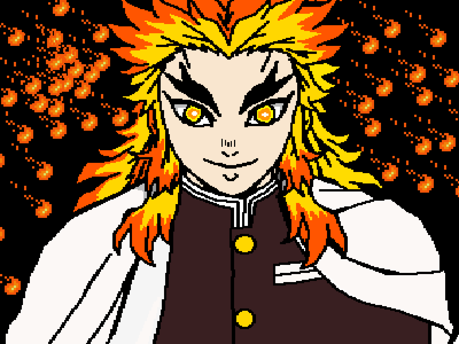 Pixilart - Kyojuro Rengoku Base by drawnbydarkness