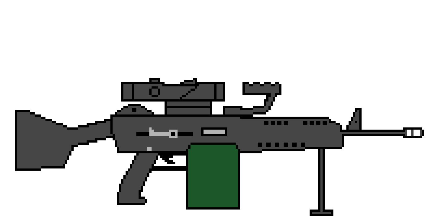 Pixilart - AMERICAN M249 Light Machine Gun by canadiandude
